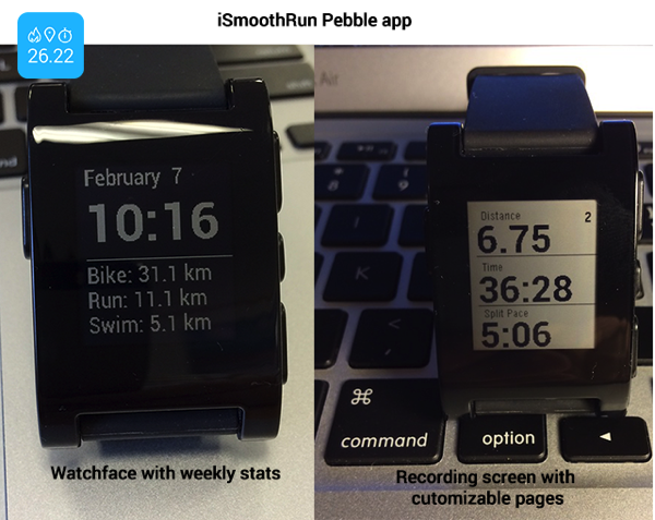気になるスマート”ランニング”ウォッチ その2。 pebble iSmoothRun App | toshyon's posts