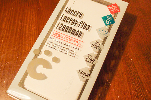 Cheero の新しいモバイルバッテリー “cheero Energy Plus 12000mAh” を入手 | toshyon's posts