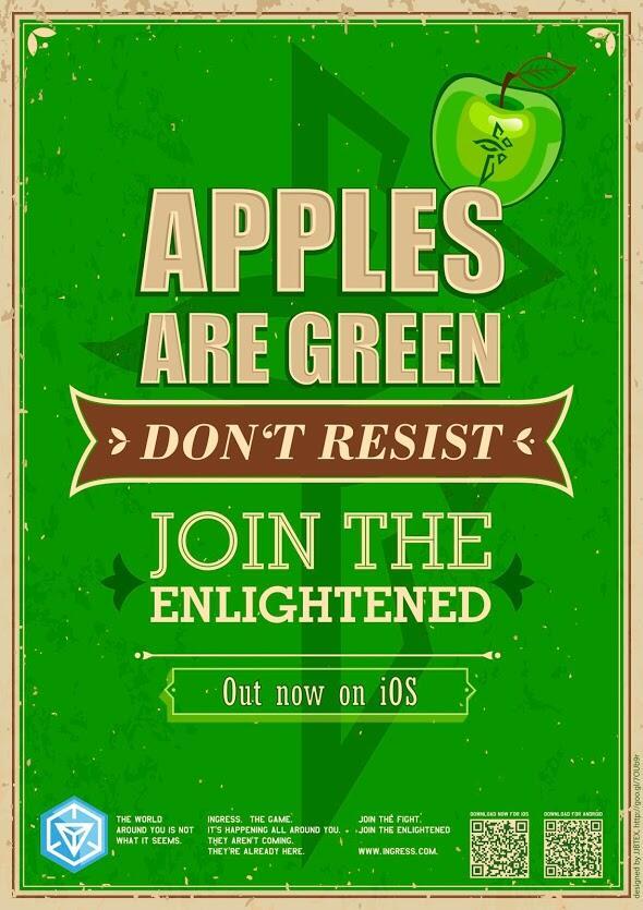 Ingress 緑チームの宣伝ポスター。 | toshyon's posts